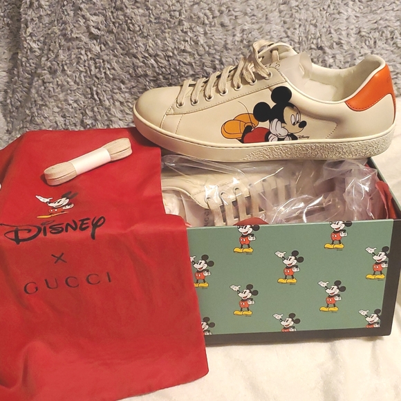 Gucci | Shoes | Gucci Disney X Gucci Mickey Mouse Sneakerstrainers ...